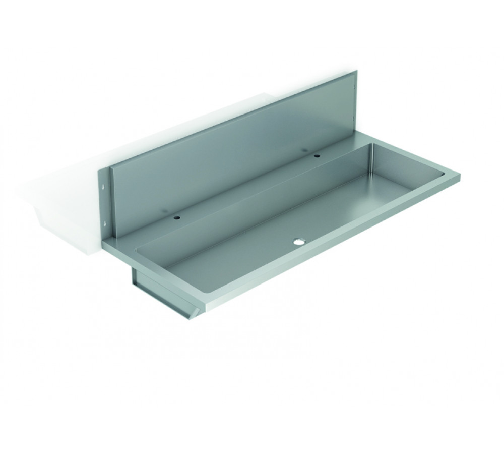 GENWEC: LAVAMANOS COLECTIVO INOX 304 CON PETO 1800MM